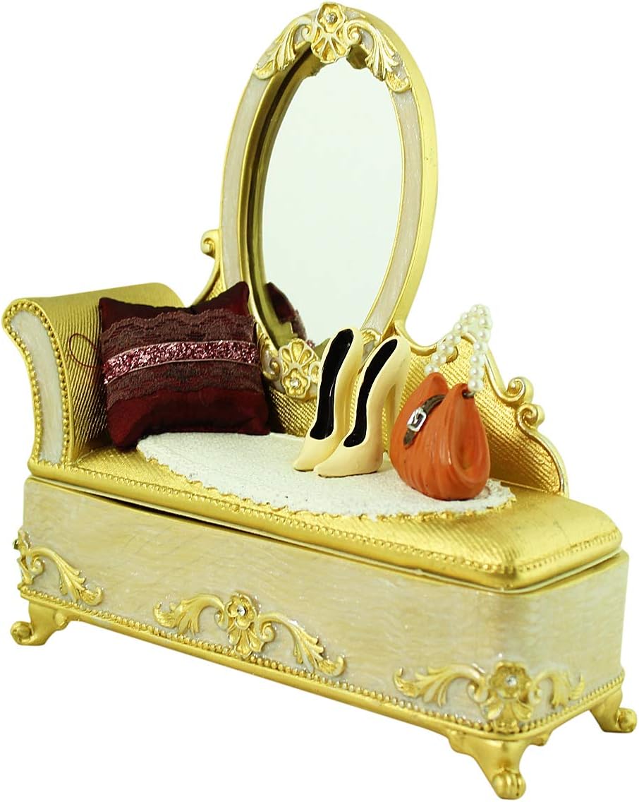 Amazon.com: echomerx Victorian Mirror Vanity Jewelry Box Ring Organizer ...