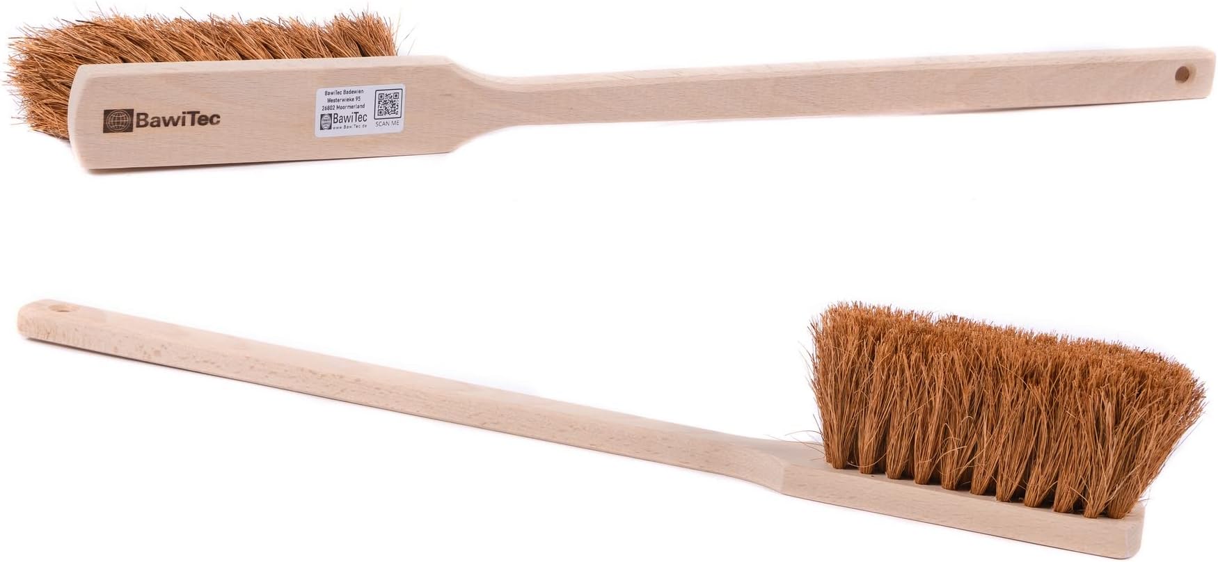 BawiTec Qualitäts Handfeger Kokos-Borsten 1 STK. Langstiel Länge 60cm ...