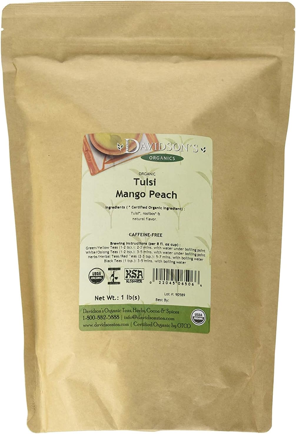 Davidson's Tea Bulk, Tulsi Mango Peach, 16 Ounce : Amazon.ca: Grocery ...