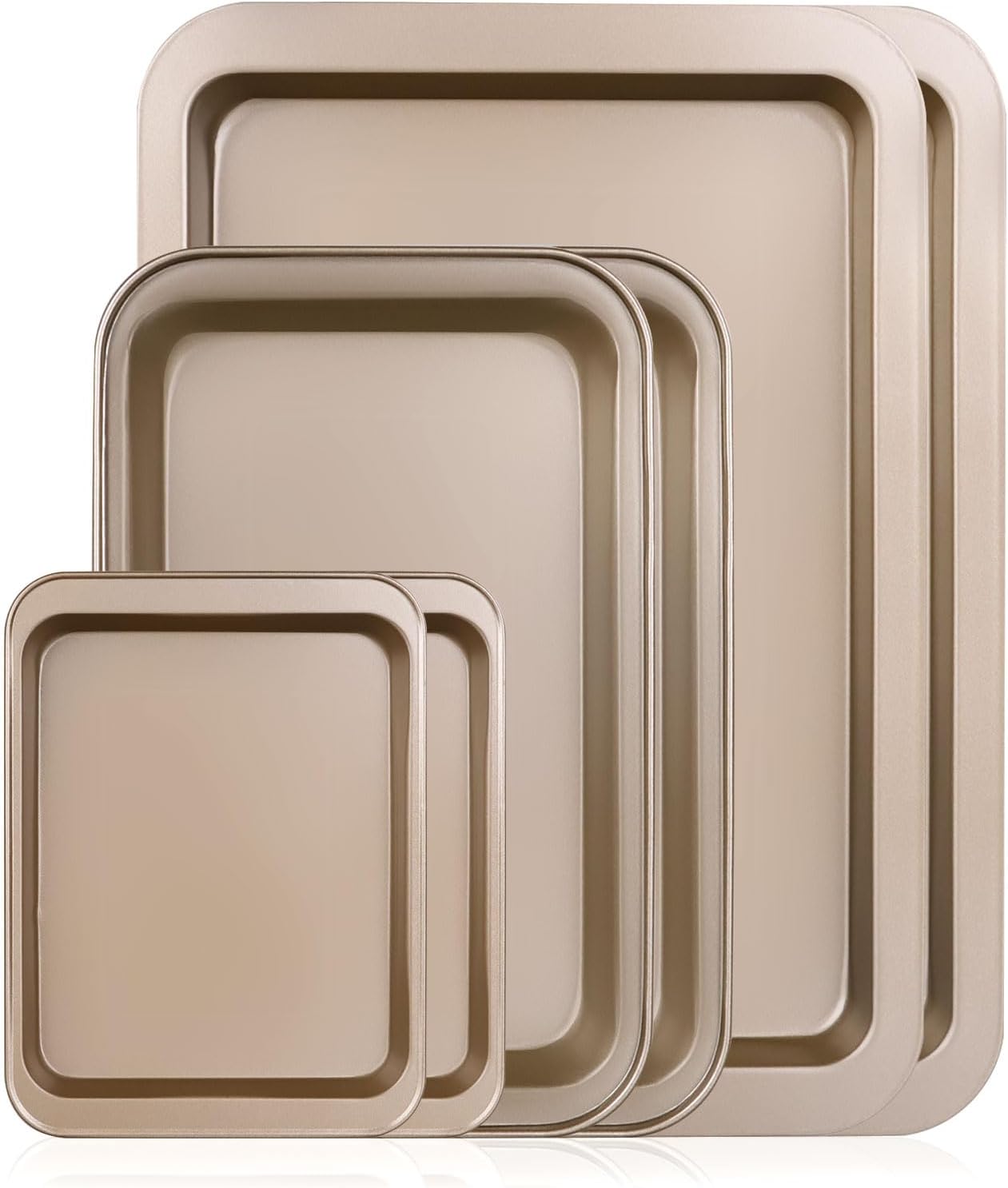 6PACK Oven Trays Non Stick Set, Baking Tin Baking Tray- Carbon Steel ...