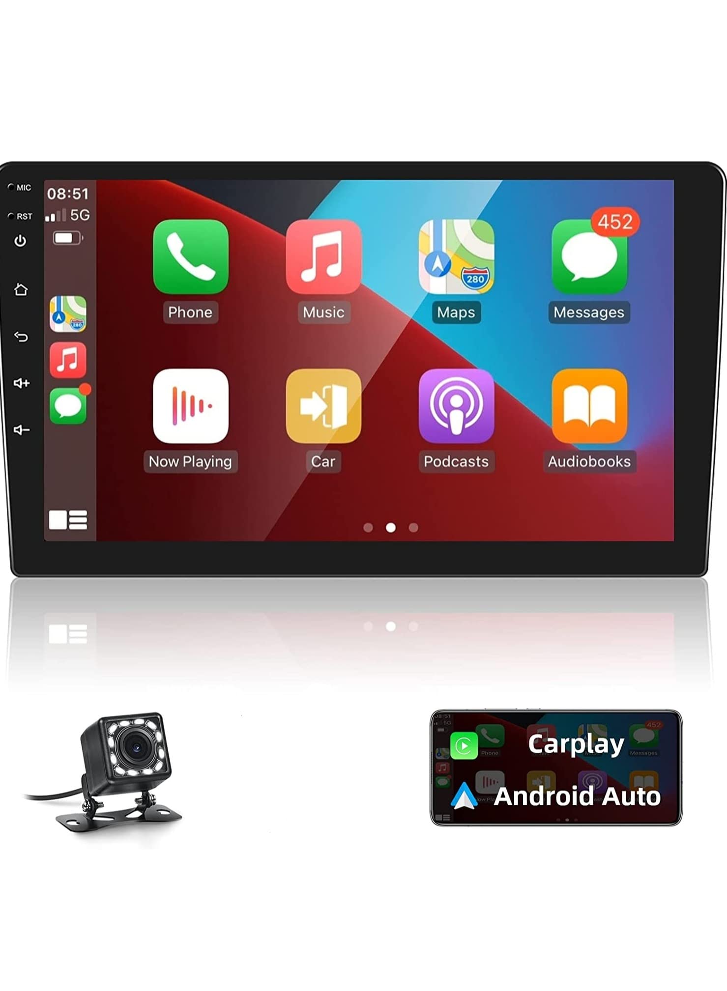 10 Inch Android Screen For Car 2GB RAM 32 GB Memory Support Apple ...