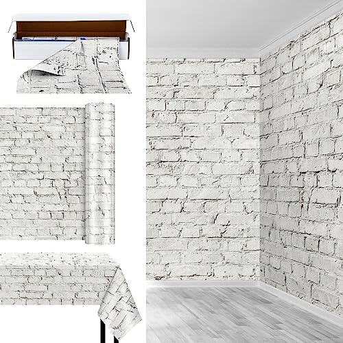 Amazon.com: Jecery 54 Inch x 100 ft Red Brick Wall Backdrop Tablecloth ...