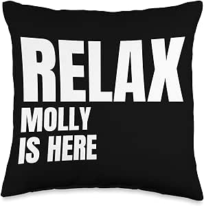 Amazon.com: Relax Molly Is Here Popular Birth Names Molly Costume Throw ...