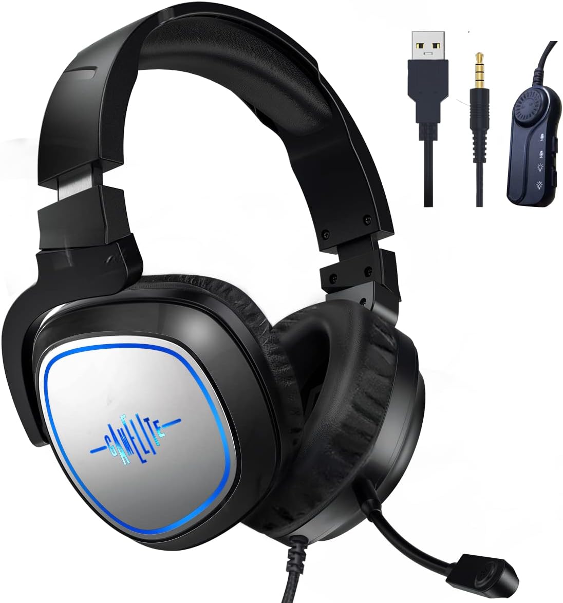 GAMELITE G1P Gaming Headset - 7.1 Surround Sound - Noise Cancelation ...