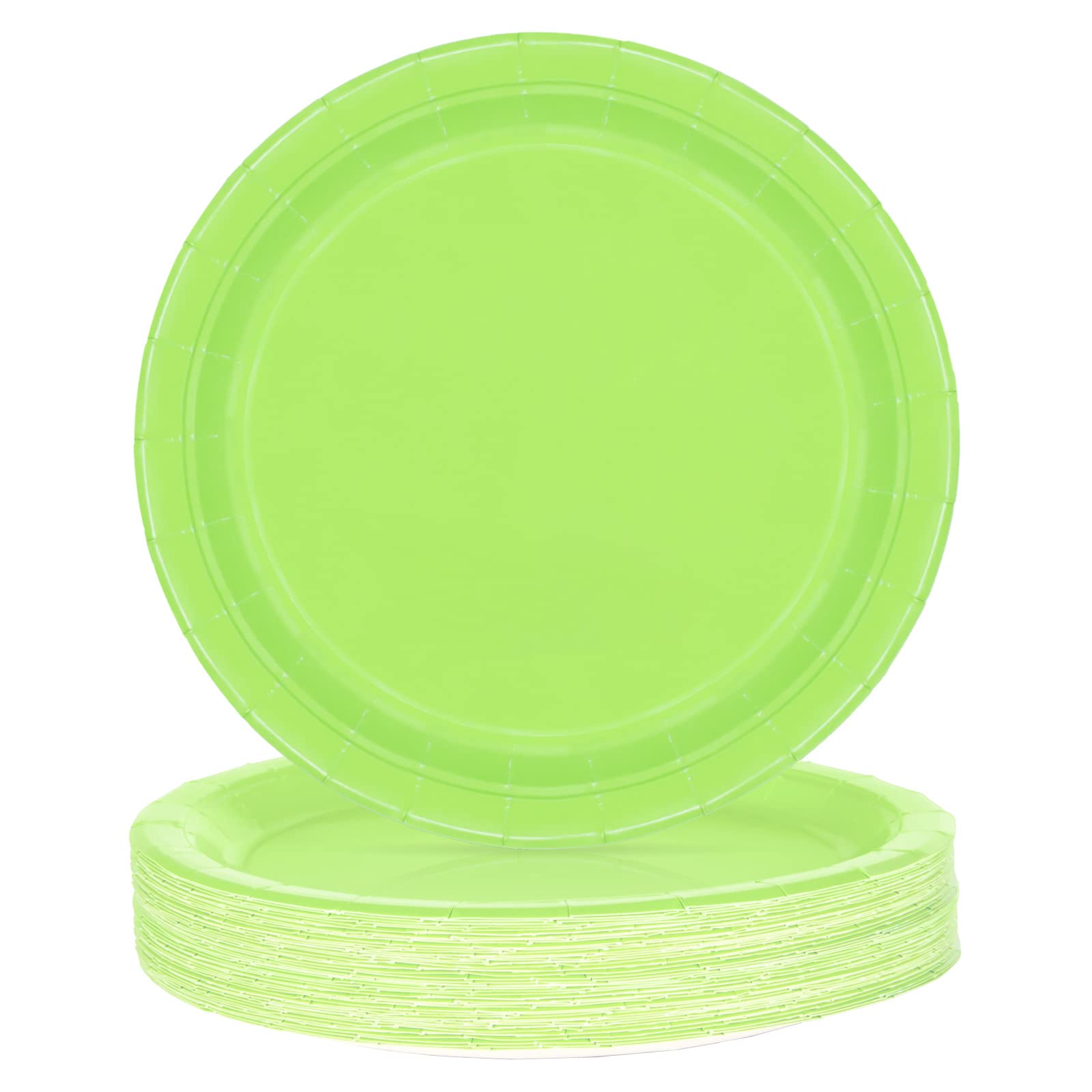 PARTY GO 50 Pcs 9" Paper Plates for Dinner and Dessert, Disposable ...