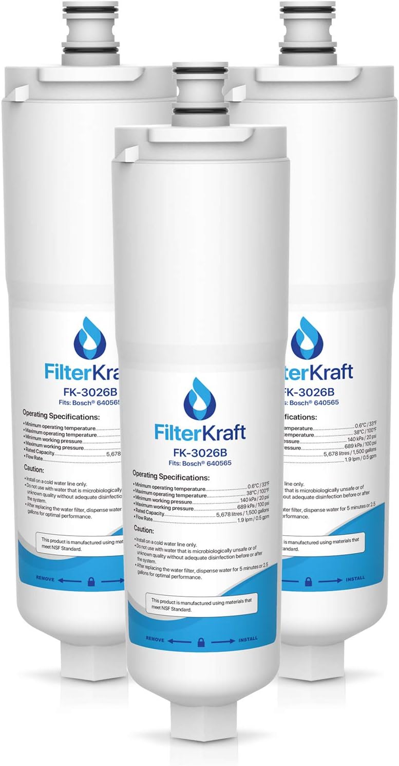 FilterKraft FK-3026B Fridge Water Filter Cartridge compatible with 3M ...