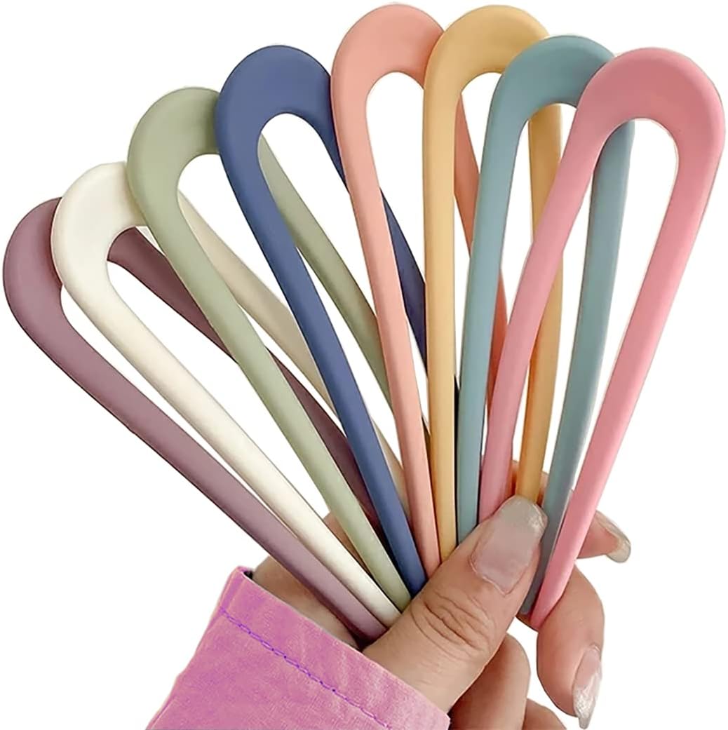 Amazon.com : 8 Pack French Style U Shaped Hair Pins for Women Girls ...