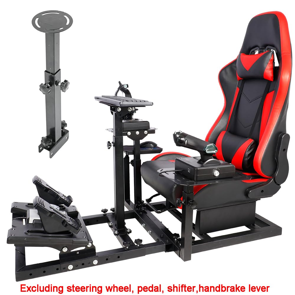 Amazon.com: Supllueer Racing Flight Simulator Cockpit with Red Playseat ...