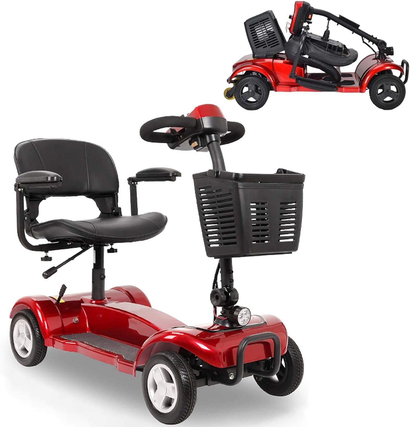 Folding Mobility Scooter, Lightweight Power Scooter 4 Wheel Electric ...