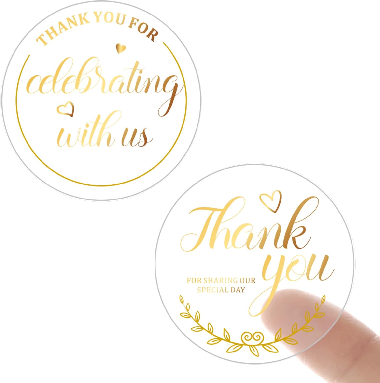 Amazon.com : Anwyll Thank You Stickers,Gold Foil Thank You Stickers ...
