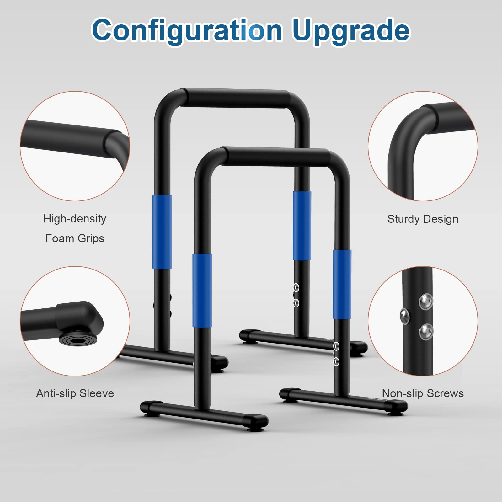 Equalizer Bars Fitness ProsourceFit Dip Stand Station, Heavy Duty ...