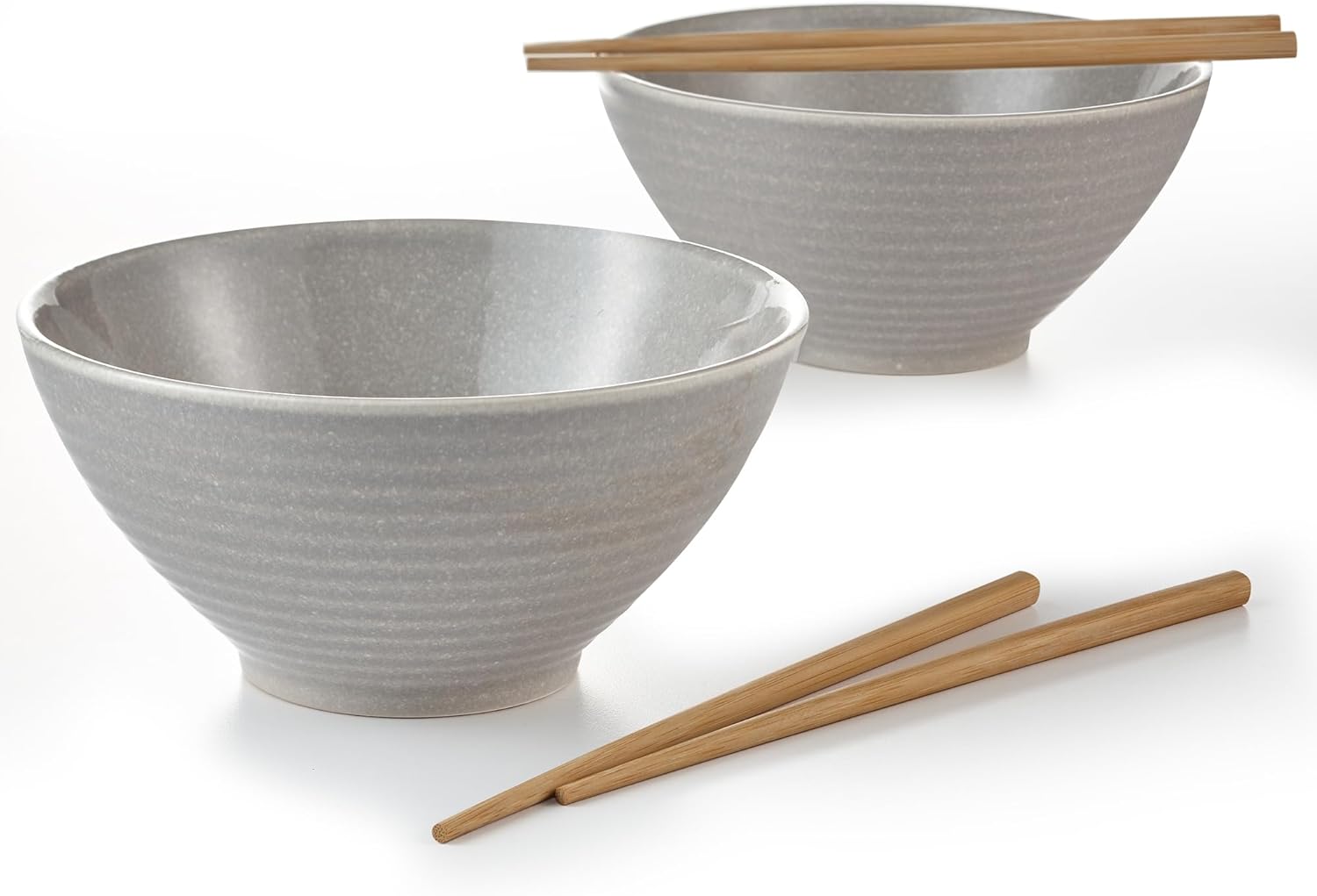 Amazon.com: Hana Emika 24oz Ceramic Ramen Bowls with Chopsticks Set of ...
