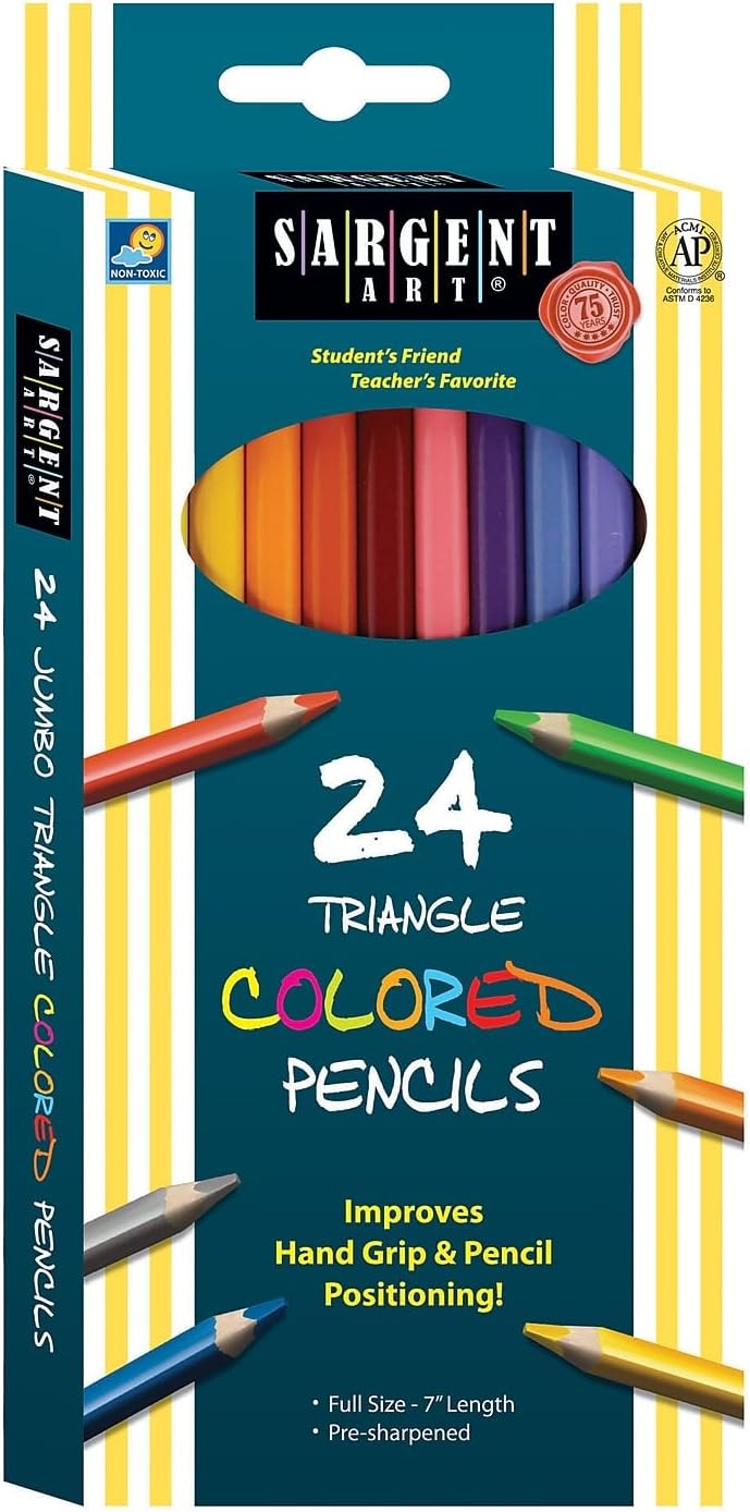 Amazon.com: Sargent Art Color Pencils, Assorted Colors, Box Of 24