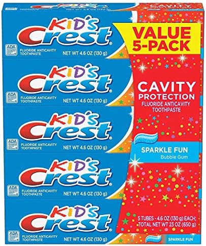 Amazon.com: Crest Kid's Toothpaste, Sparkle Fun (4.6 oz, 5 pk ...