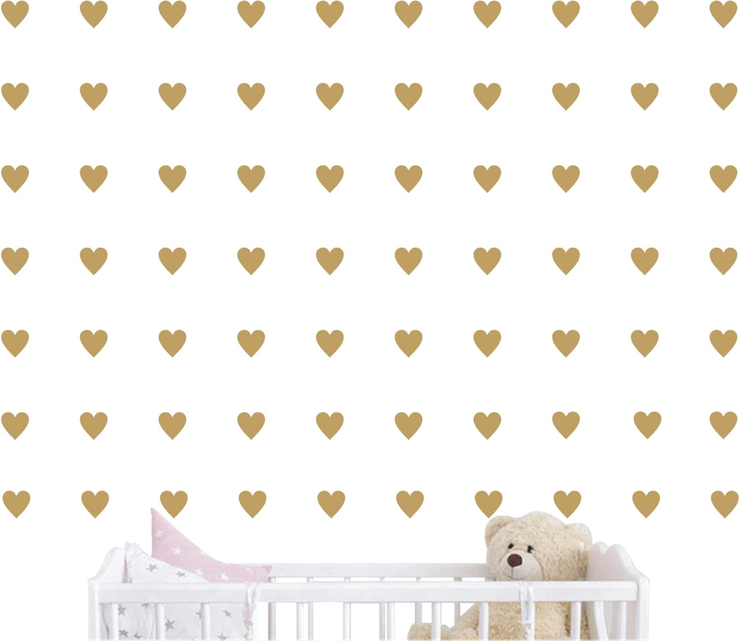 Amazon.com: 2inchx100 Pieces DIY Heart Wall Decal Vinyl Sticker for ...