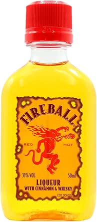 Fireball - Cinnamon Miniature - Whisky Liqueur 5cl 33% ABV : Amazon.co ...