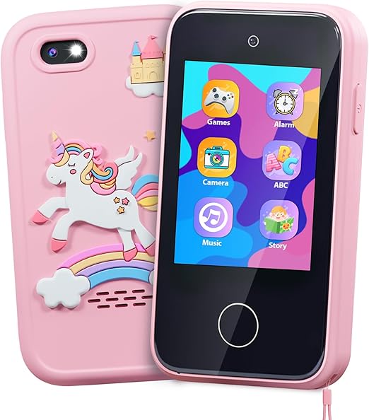 ERTYU Kids Smart Phone Toys for Girls Ages 3-7 with Dual Camera ...