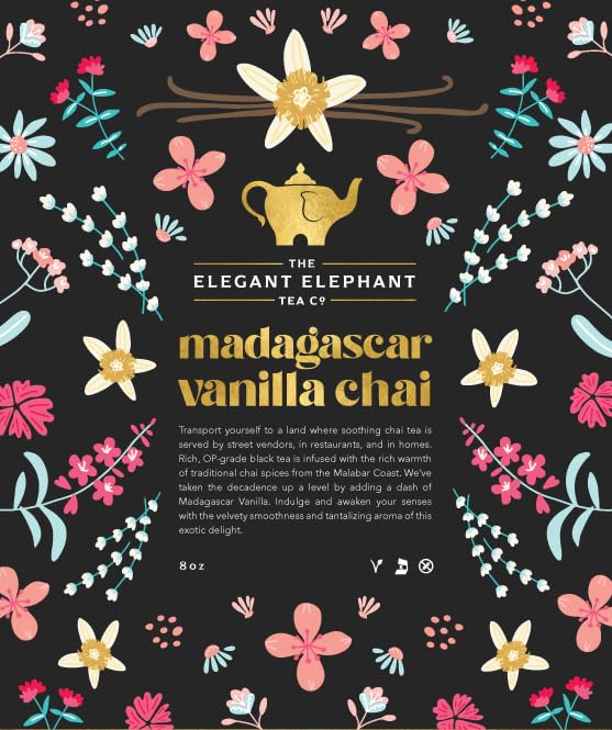 Amazon.com : The Elegant Elephant Madagascar Vanilla Chai Tea: Rich ...