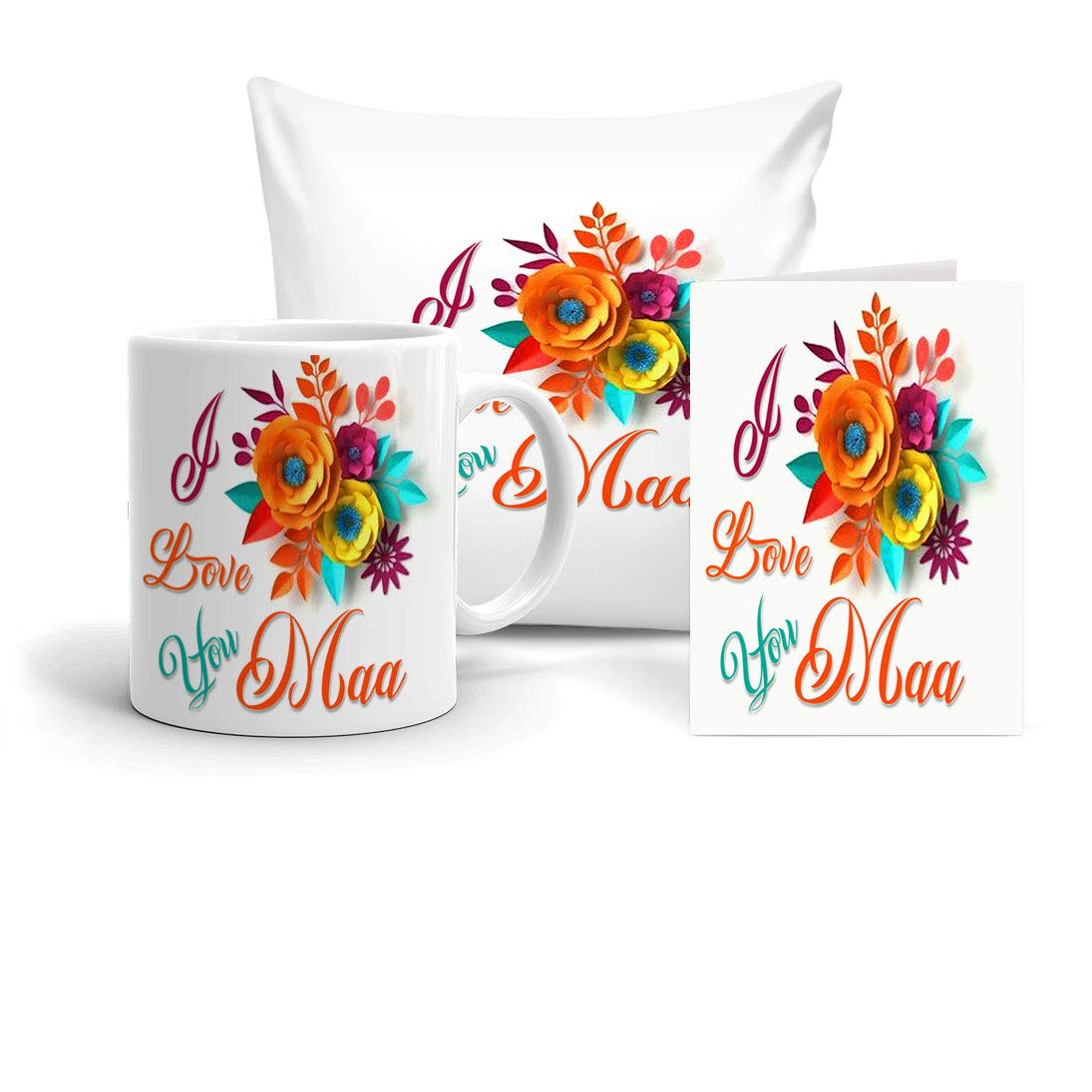 Buy Giftago Love You Maa Theme Ceramic Coffee Mug (325 ml) with Cushion ...