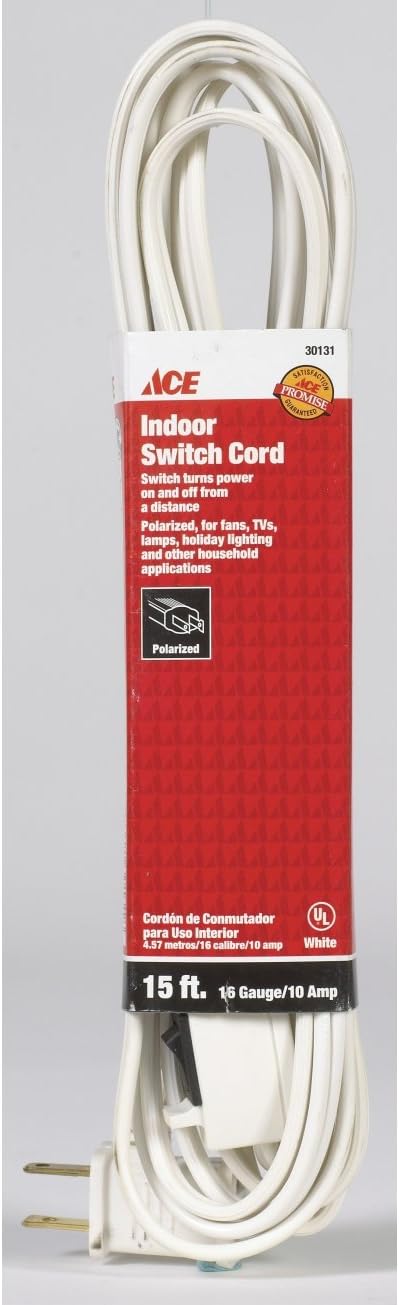 Ace Remote Switch Extension Cord (1PC-002-015FWH) - Extension Cord With ...