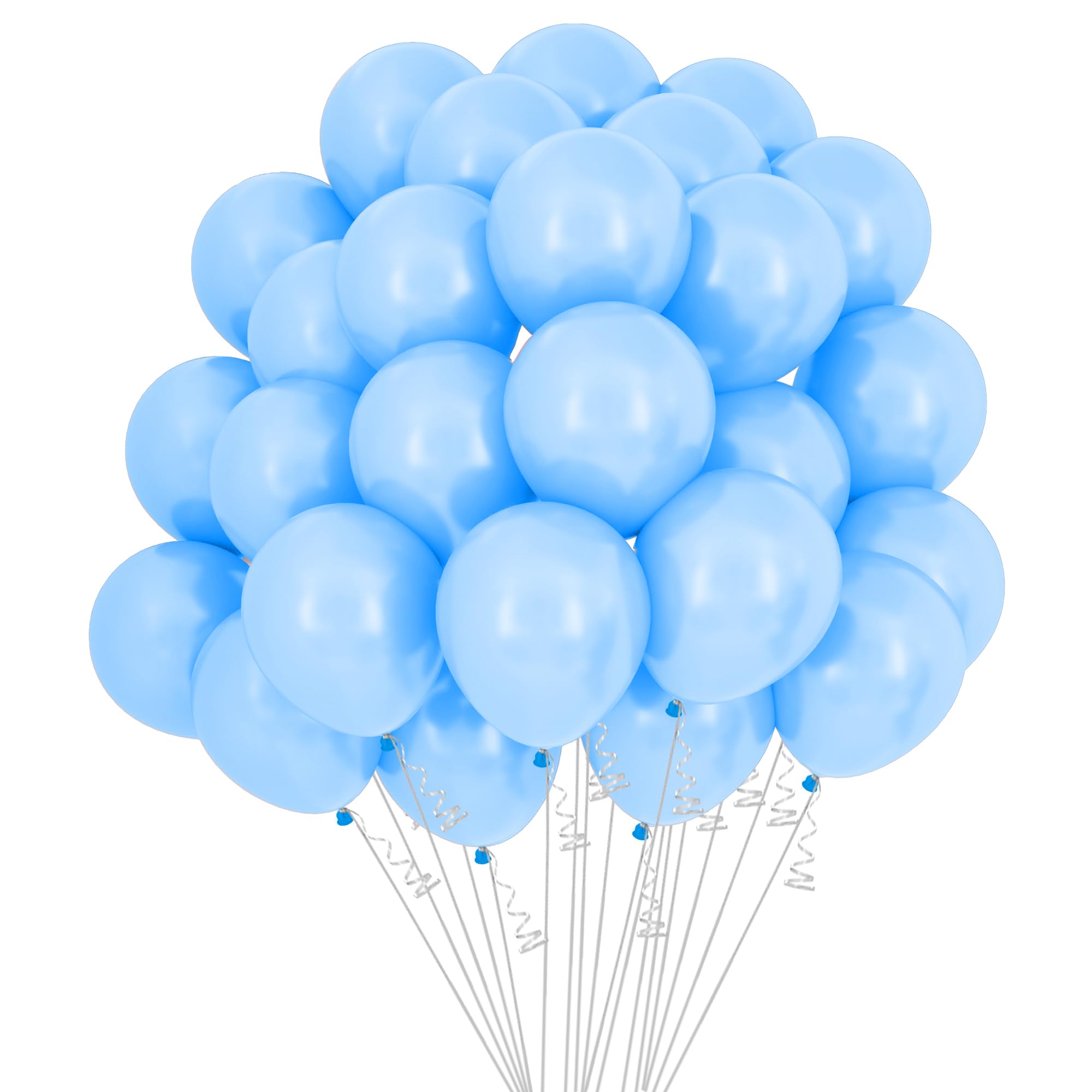 Amazon.com: Blue Balloons Light Blue Balloons 12 Inch 60PCS Party ...