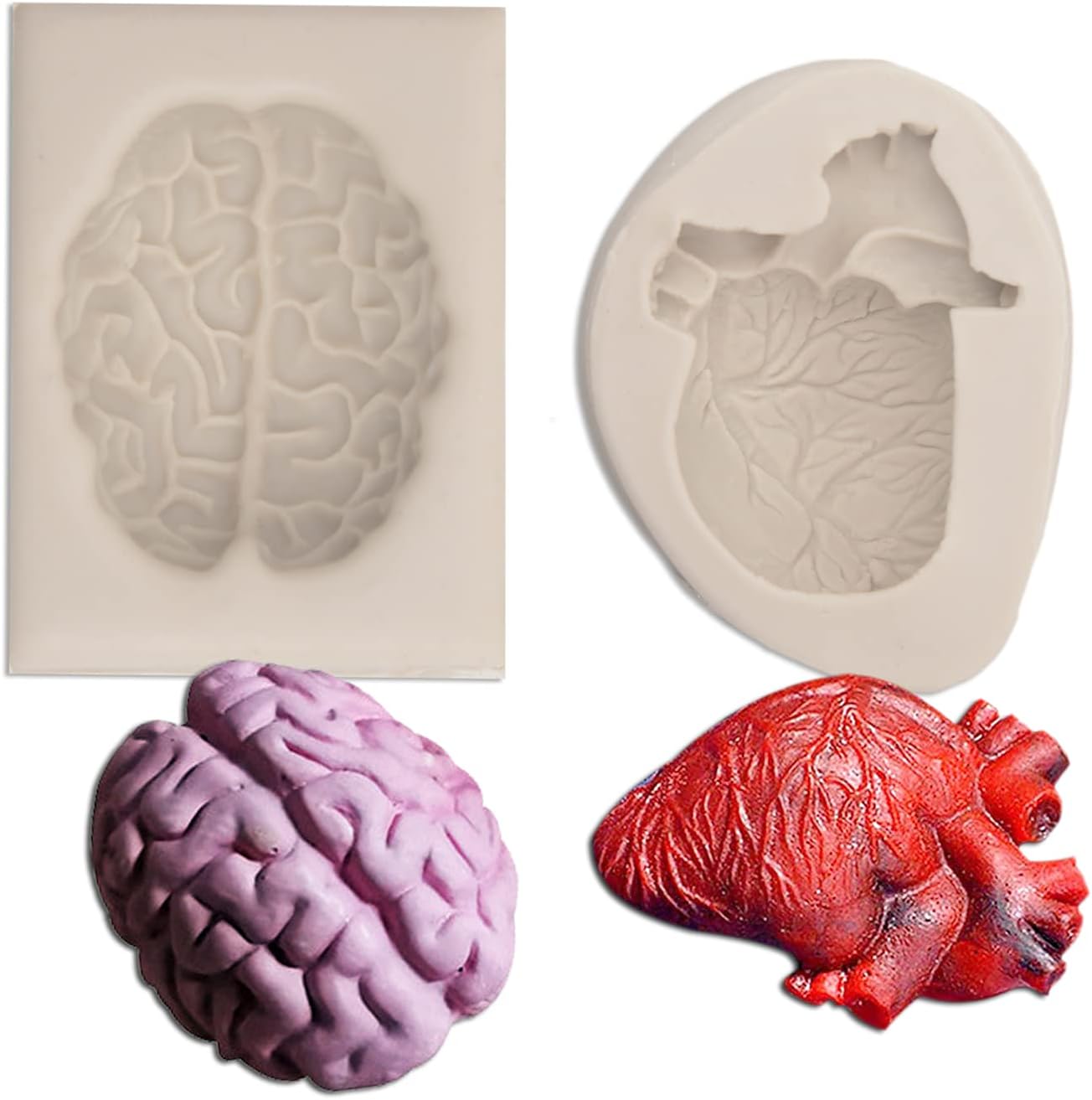 Amazon.com: Silicone Brain Mold - Realistic Human Brain Cake Mold,3.2 ...