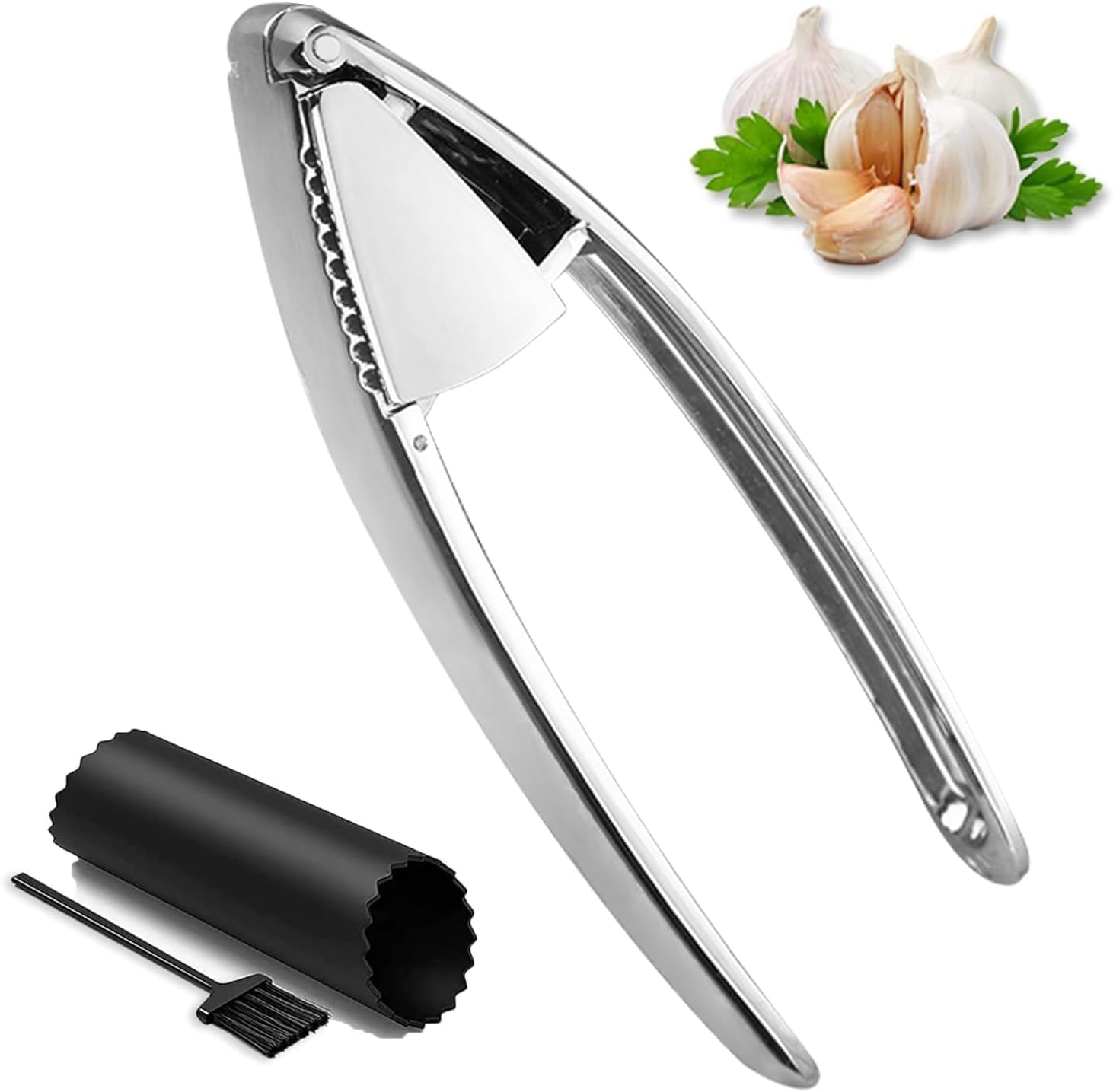 Amazon.com: NewGF Garlic Press, Premium Garlic Mincer with Silicone ...