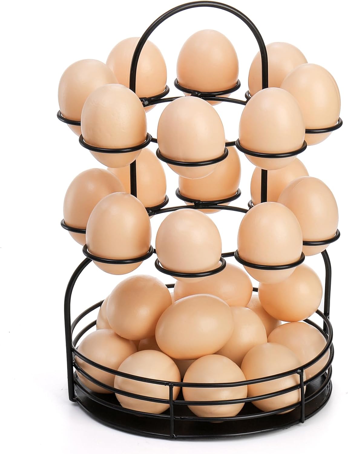 Yopay Metal Egg Holder Countertop - 3 Layer Fresh Chicken Storage ...