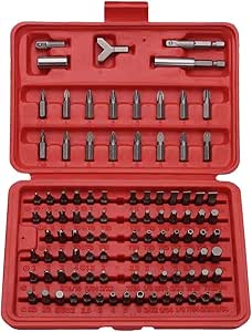 Indprod 100 Pieces Screwdriver Bit Set,Chrome Vanadium Steel Driver Bit Set,Screwdriver Bit Sets ...