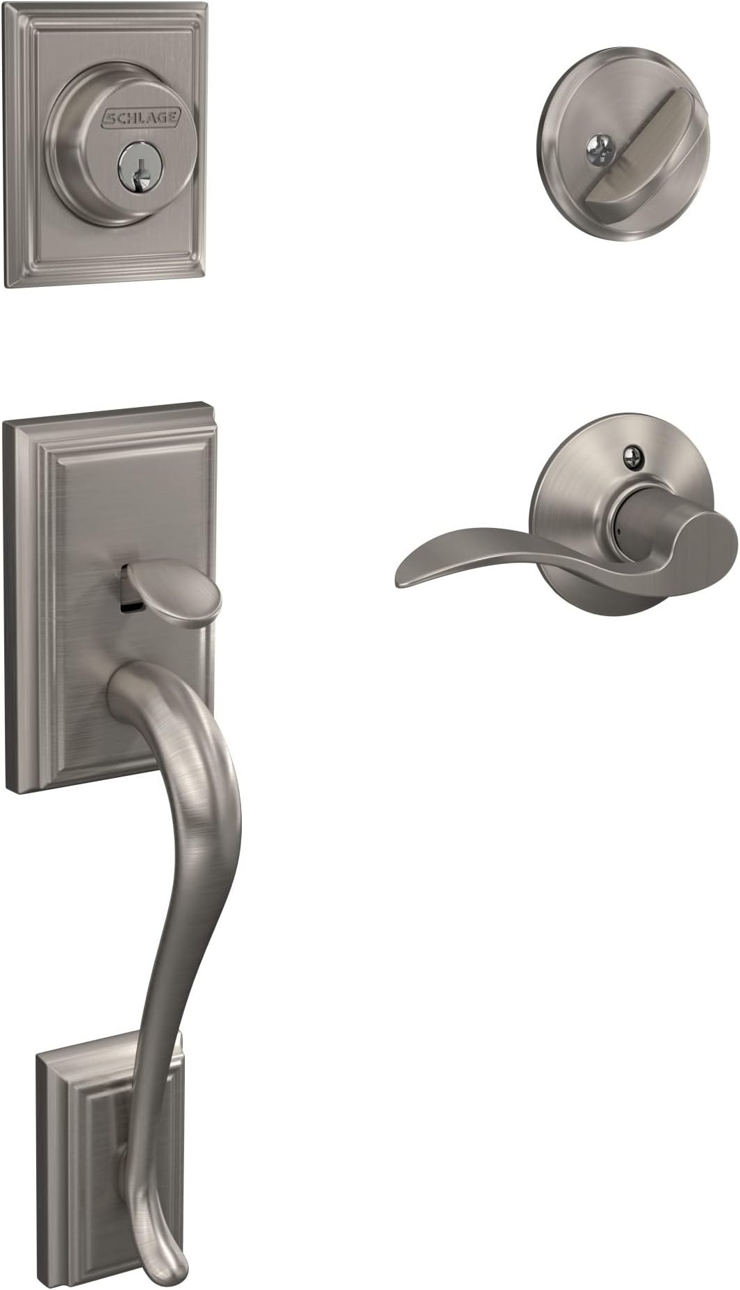Schlage F60 V ADD 619 ACC Addison Front Entry Handleset with Accent ...