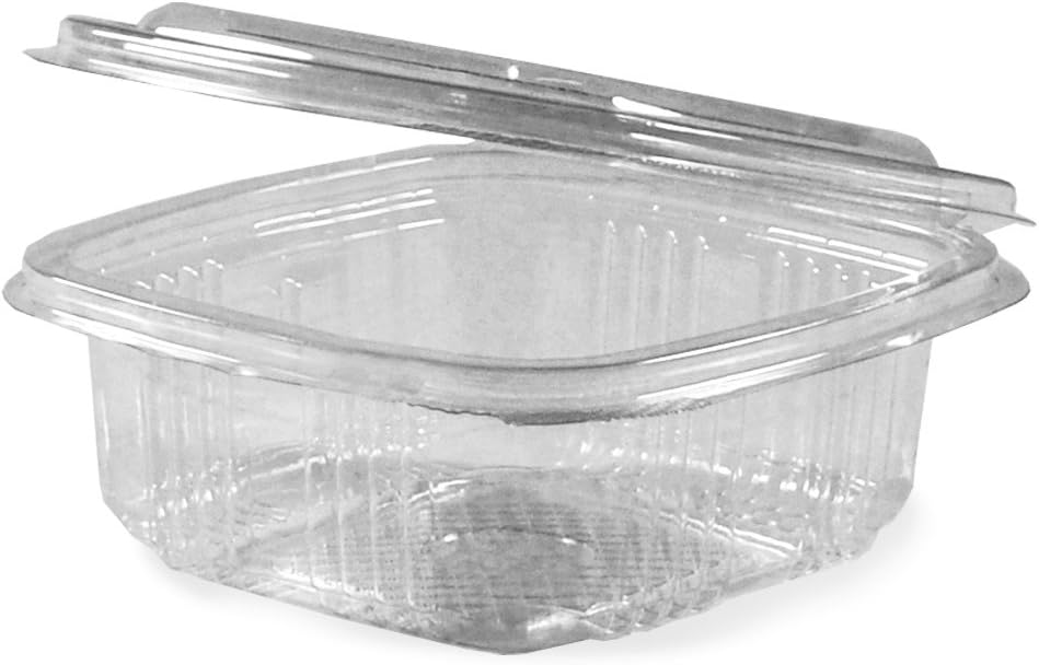 Amazon.com: Rectangular Cups Clear with Lid 375 ml (PET) [Pack of 50 ...