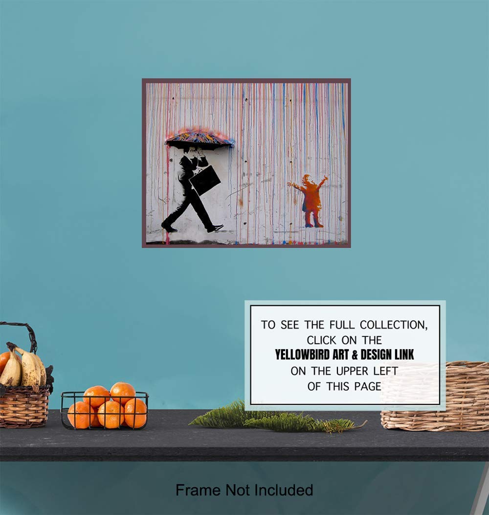 Original Banksy Child in the Rain Graffiti Street Australia | Ubuy