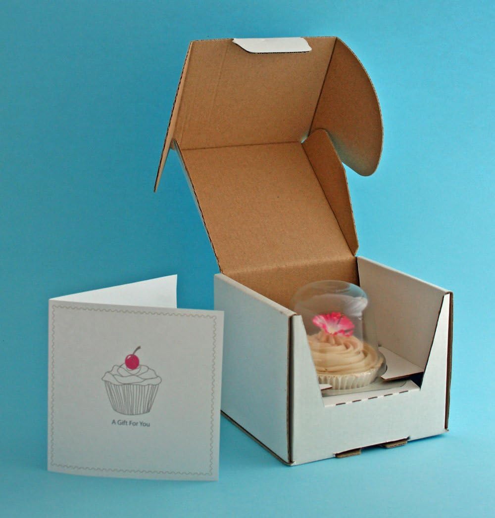 Amazon.com: Postable Cupcake Box For Mailing 1 Cupcake Pack Of 6- By ...