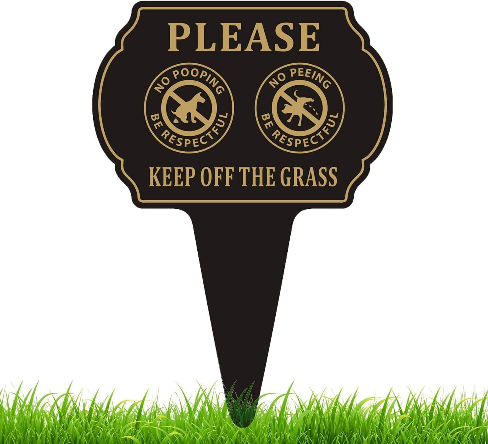 Amazon.com: 2 PC Please Be Respectful Dog Sign - 12x6 Double Sided ...