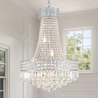 LIZZTREE Modern Empire Style K9 Crystal Chandeliers Light - D19.6 inch ...