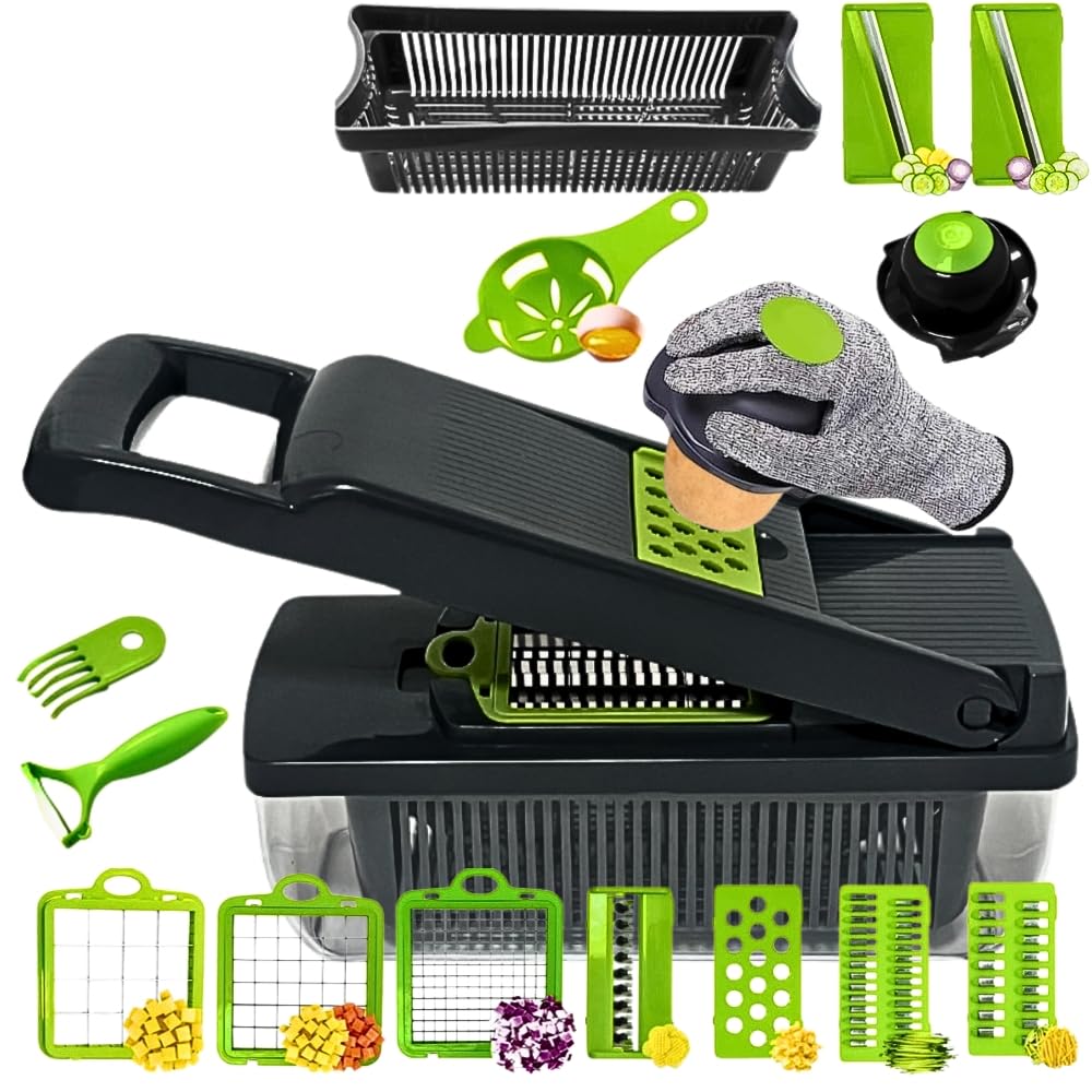 Amazon.com: 16 in 1 Vegetable Chopper | Fruit Cutter | Fruit Slicer ...