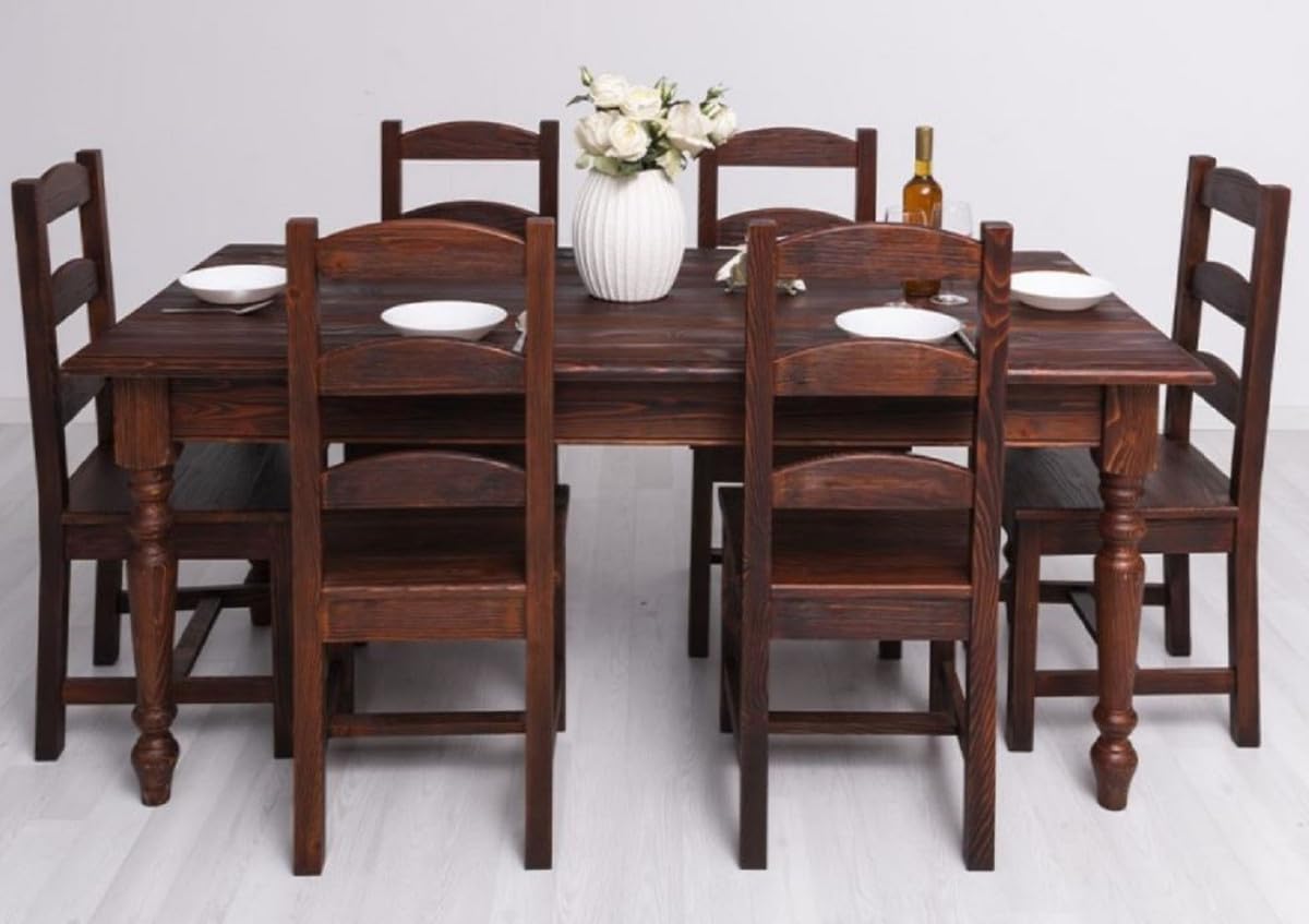 Casa Padrino country style dining room furniture set dark brown - 1 ...
