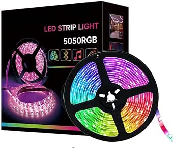 RGB Led 5-m Appstyrd Ledslinga olika färger, Dimbar Färgväxlings-Led ...