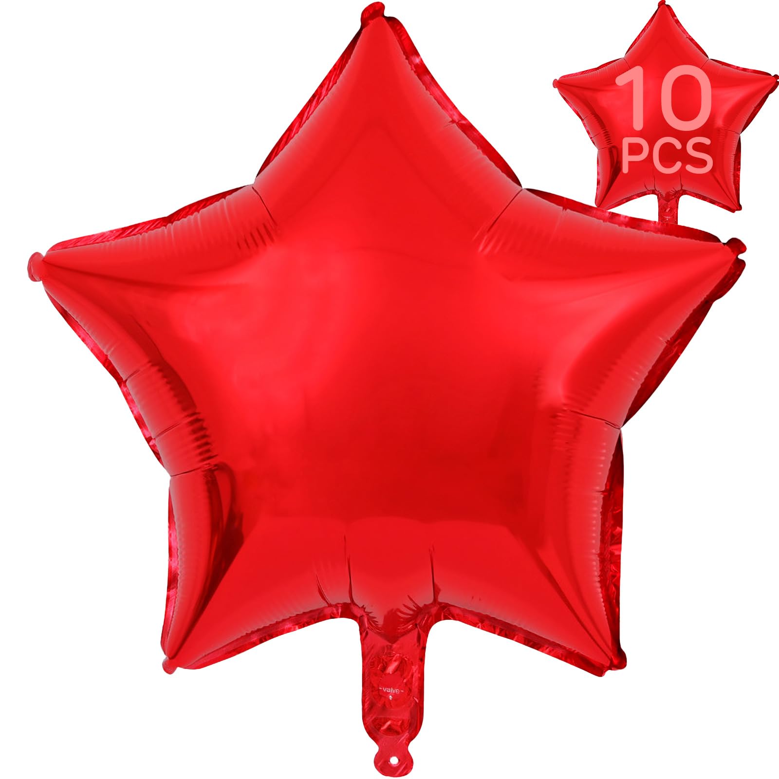 Amazon.com: Red Star Balloons 18 Inch, 10 Pcs Red Star Shaped Mylar ...