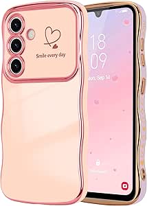 Amazon.com: LCHULLE for Samsung Galaxy A15 4G/5G Case for Women Girls, Cute Wave Frame Curly ...