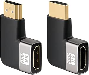 Amazon.com: Togconn 8K HDMI Flat 90 Degree and 270 Degree Gold Plated Adapter 2 Pack, Right ...