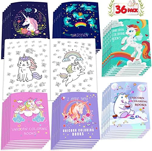 Amazon.com: BenLouis 12 Mini Coloring Books with 12 Stacking Crayons ...