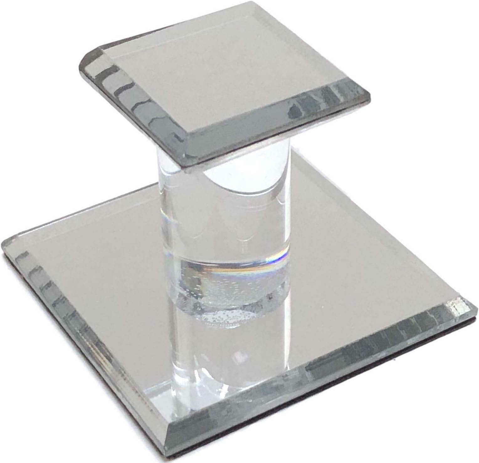 Clear Acrylic Stick-On Mirror Knob - 1-3/4" Square - Cabinet And ...