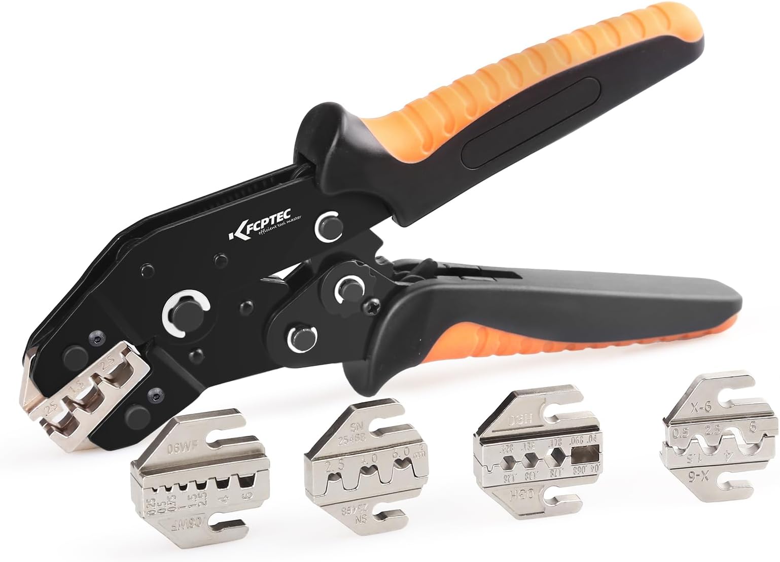 KF CPTEC Jeu de 6 pinces à sertir pour cosses de câble isolées et non isolées,embouts de fil ...