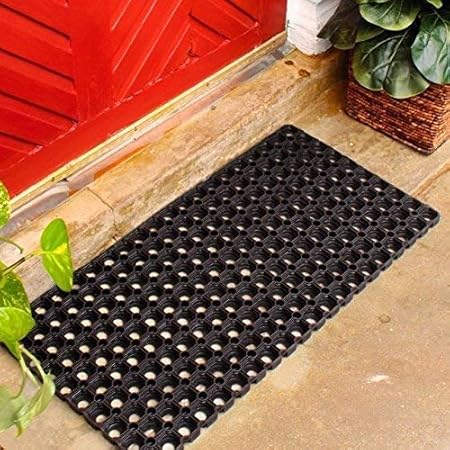Buy CASA-NEST Rubber Hollow Zoom Outdoor Door Mat (Black, 18x30 inch ...