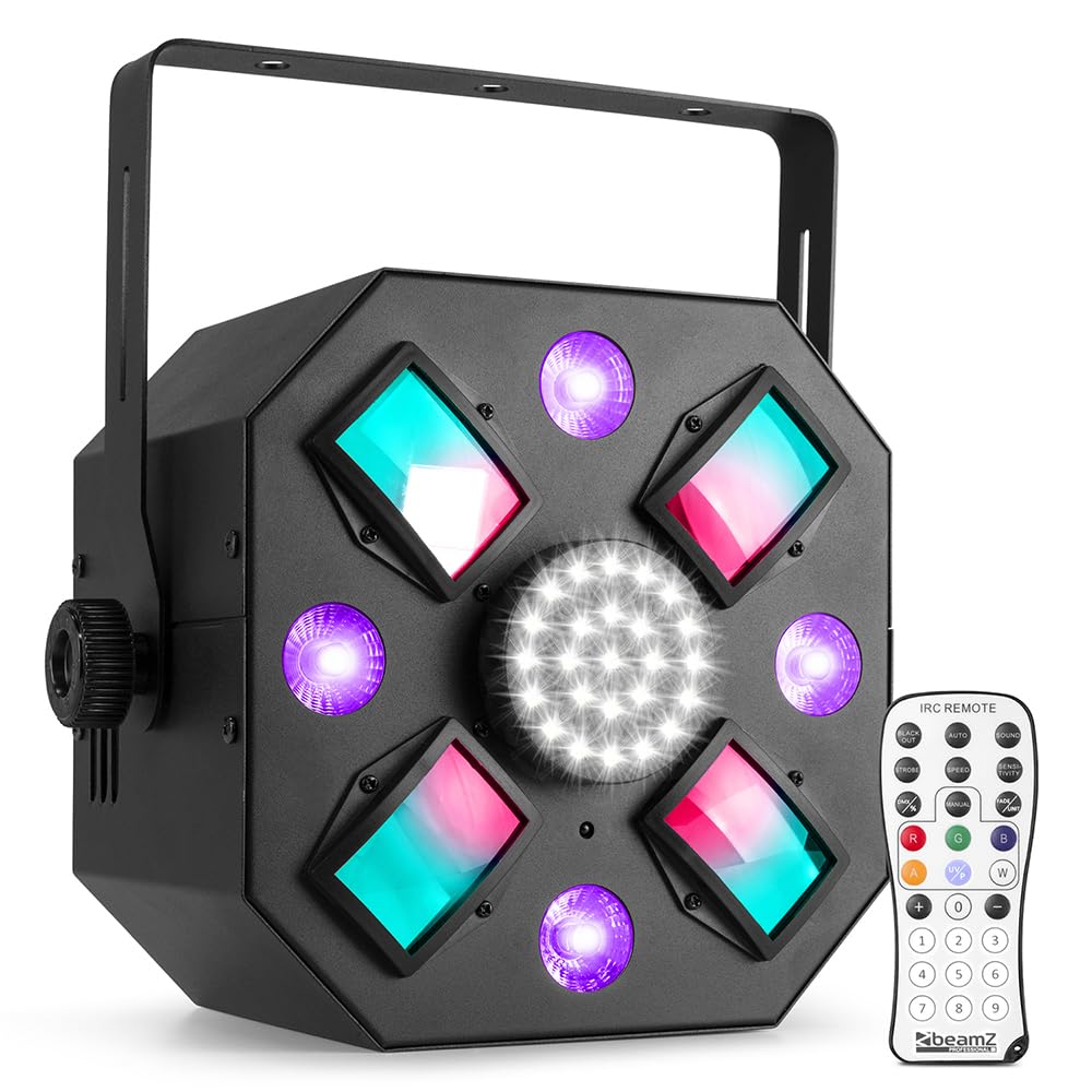 BeamZ MultiAce3 LED Effect Light - 3-in-1 Derby, Strobe and UV DJ ...