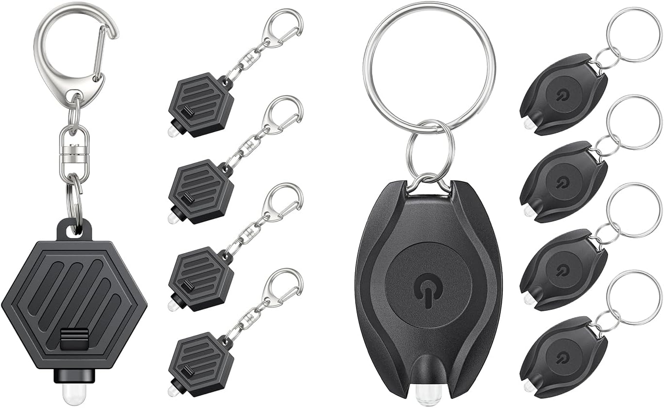 Amazon.com: Uniclife 5 Pack 12 Lumens Mini Keychain Flashlight and 5 ...