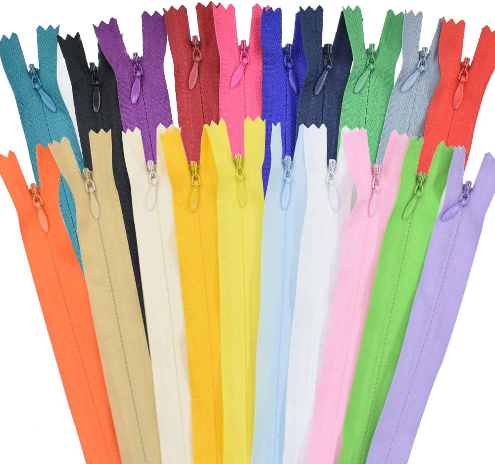Amazon.com: Unique Invisible Zipper Assortment of Colors YKK Conceal ...
