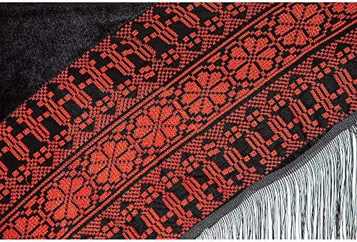 Palestinian Tatreez (Embroidery) Shawl made in Hebron featuring the ...