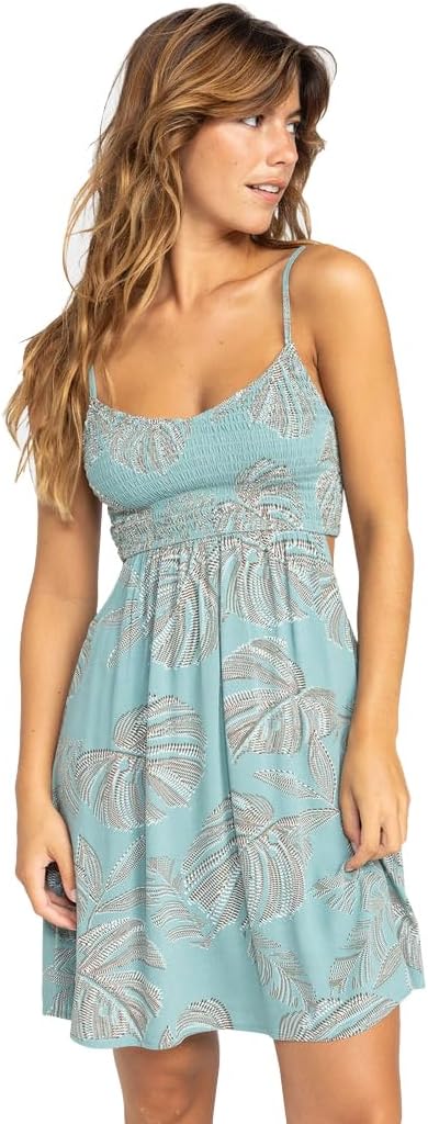 Roxy - Womens Hot Tropics Mini Dress, Color Mineral Blue The Palms ...